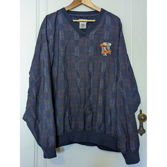 Disney | Jackets & Coats | Winnie The Pooh Pullover Jacket Navy Plaid ...